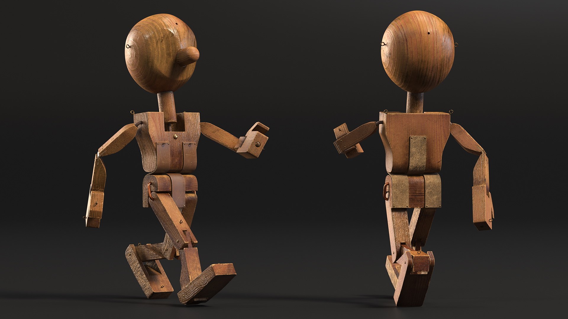 Walk Dirty Wooden Character 3D Model - TurboSquid 2006028