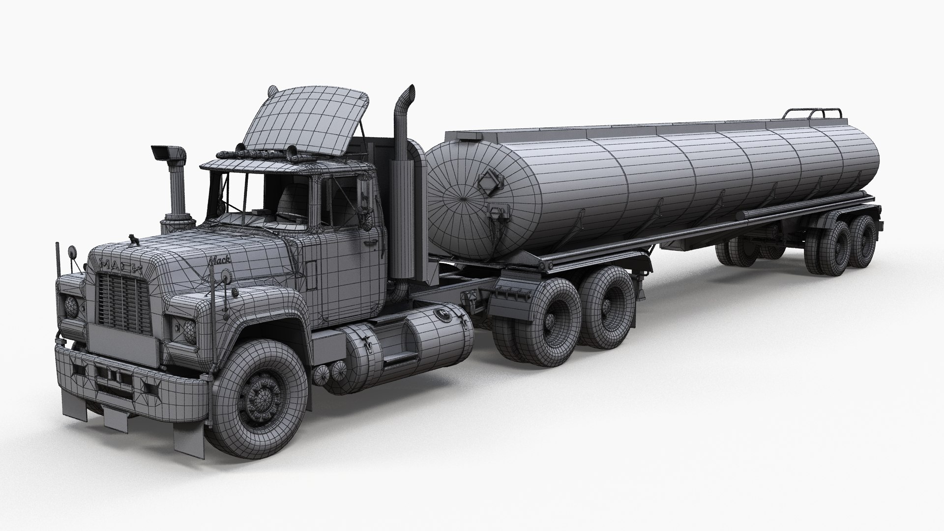 Mack R 1985 tanker 3D model - TurboSquid 2090609
