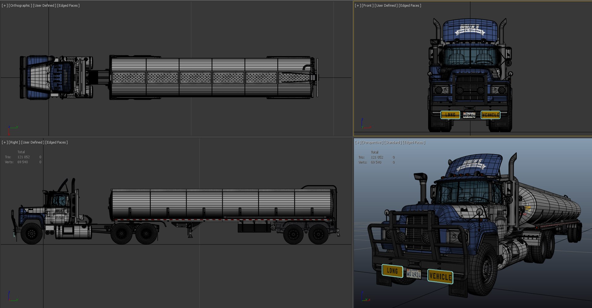 Mack R 1985 tanker 3D model - TurboSquid 2090609