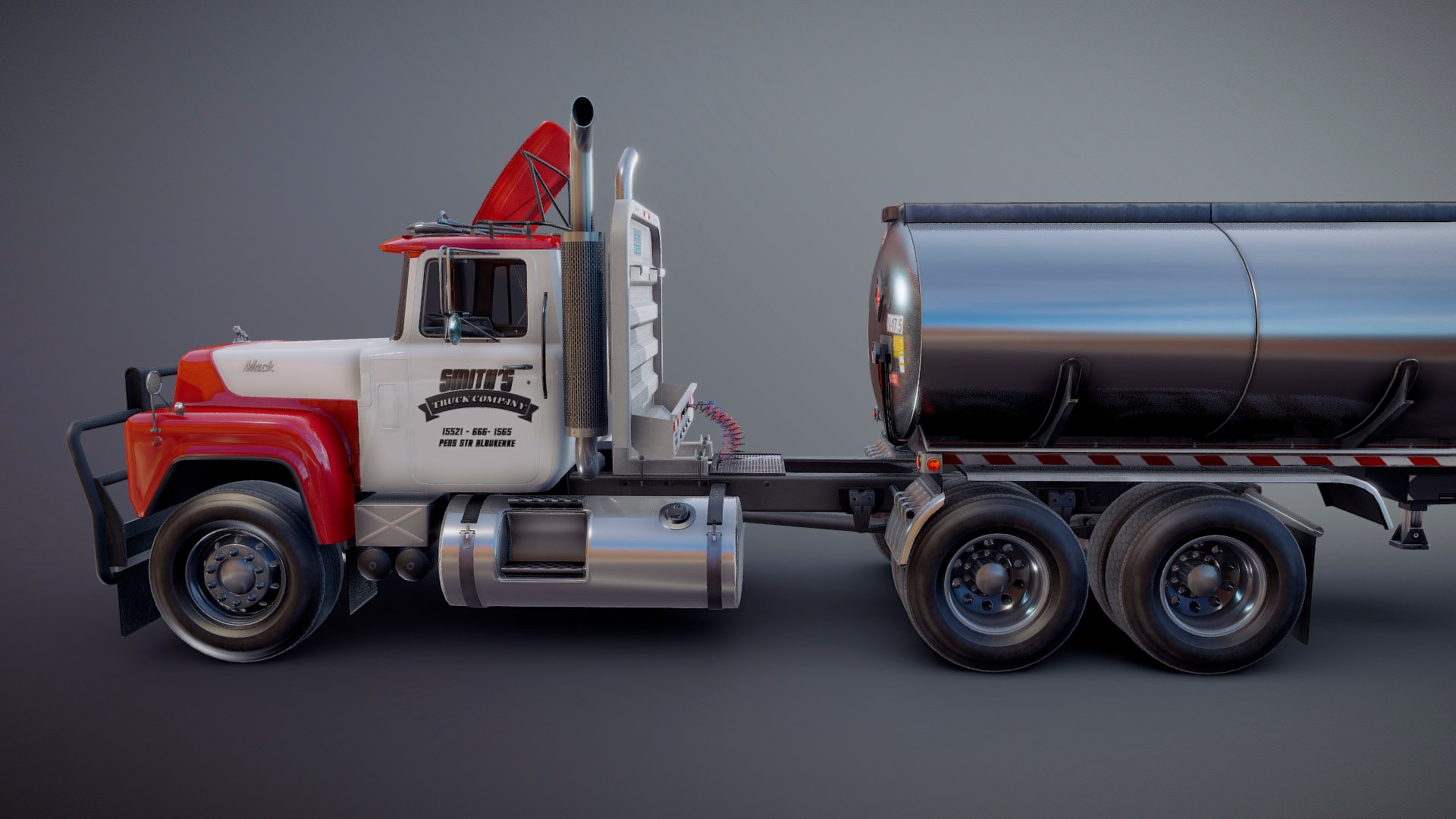 Mack R 1985 tanker 3D model - TurboSquid 2090609