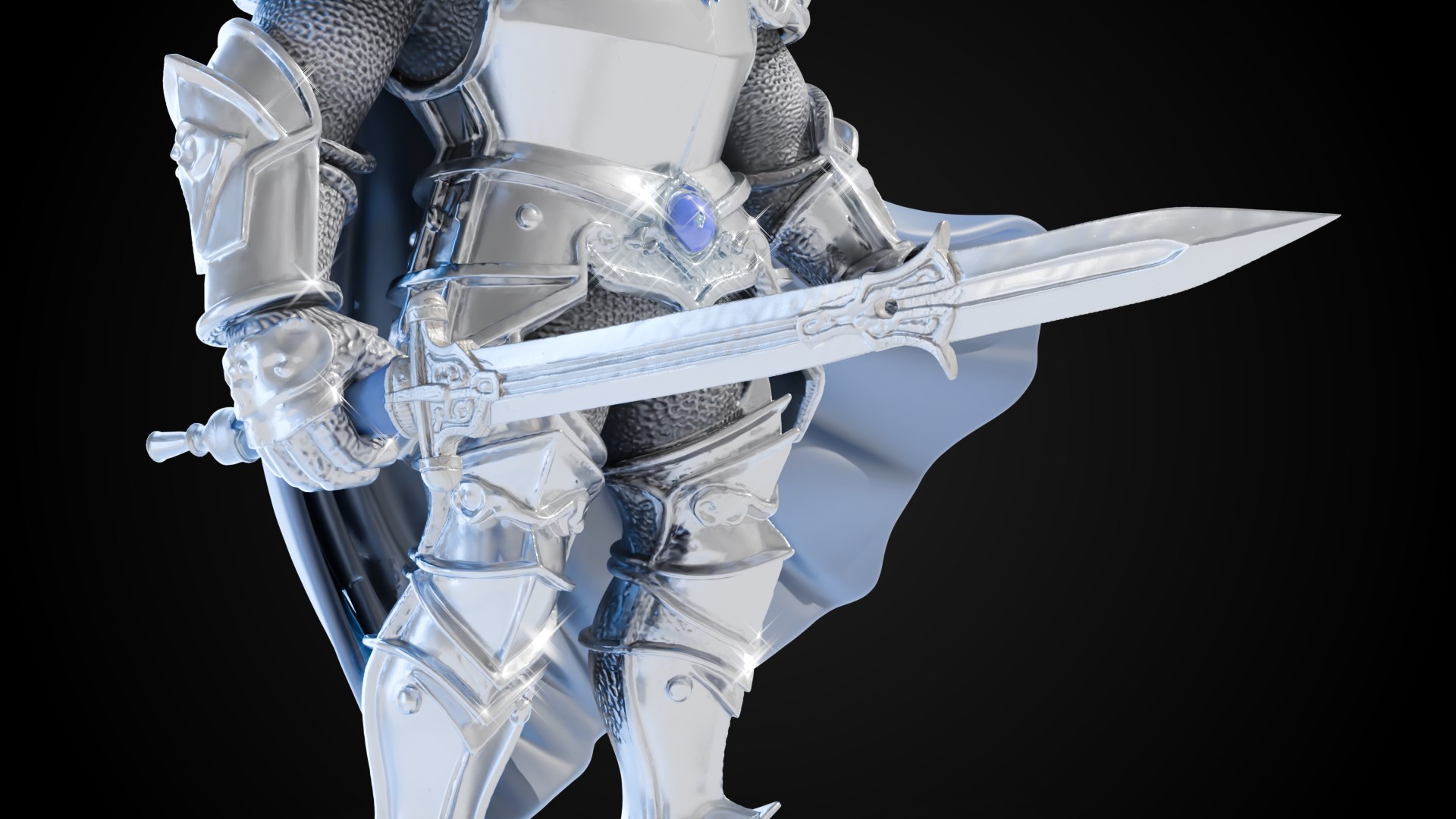 Stylized Knight Sword - Ceremonial Royal Sword - Heralds Blade Model ...