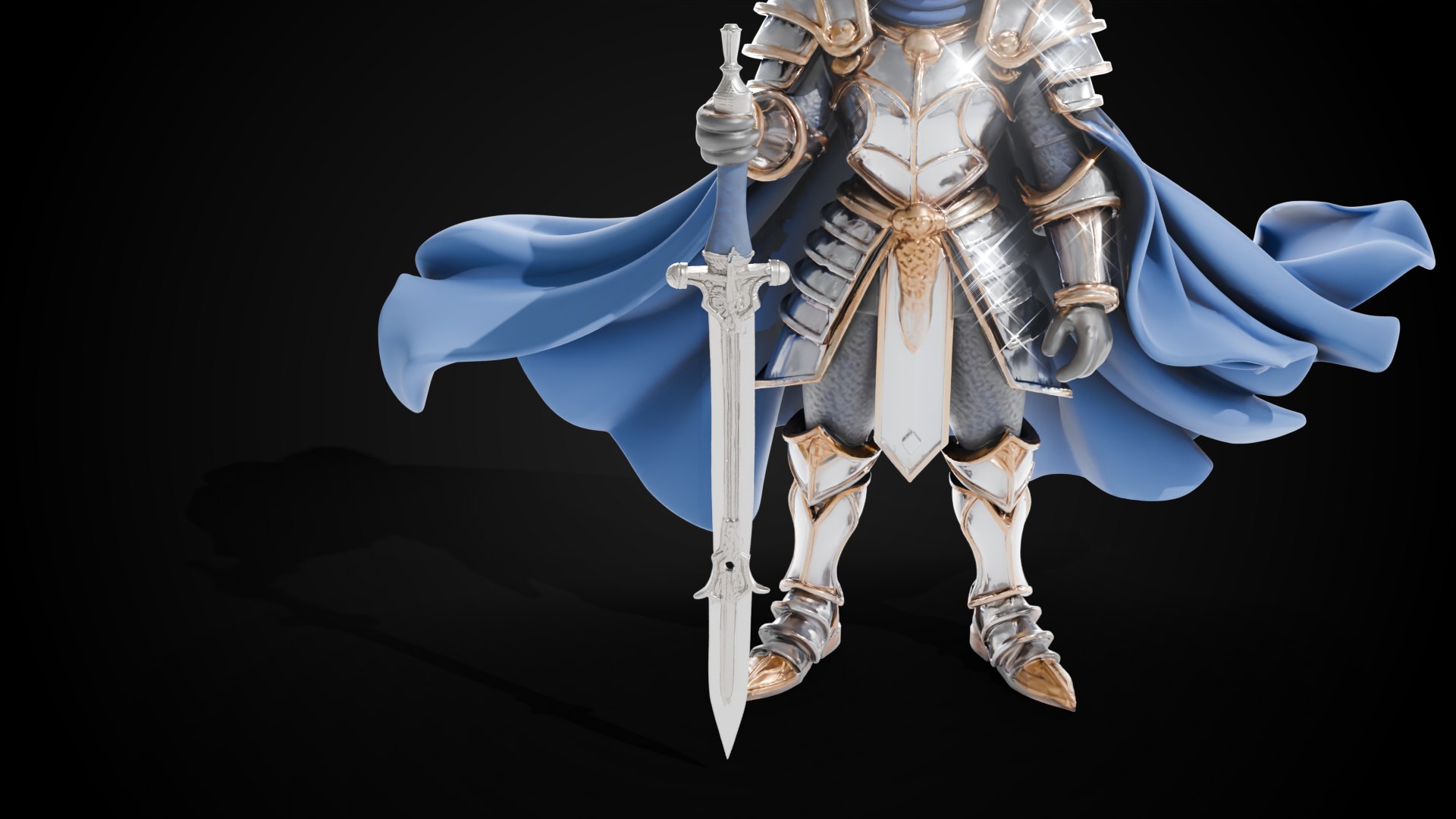 Stylized Knight Sword - Ceremonial Royal Sword - Heralds Blade Model ...