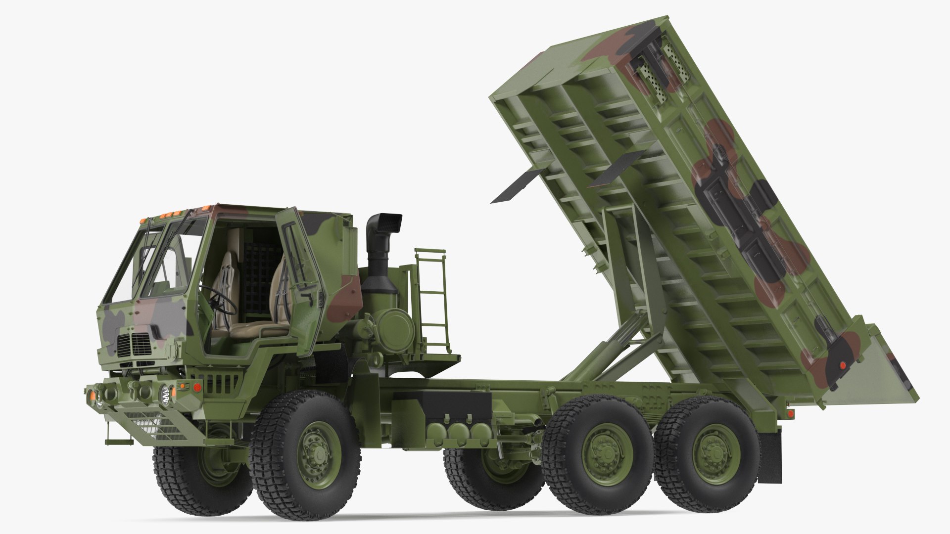 Oshkosh FMTV 10 Ton Dump Truck Camo Rigged 3D - TurboSquid 1716560
