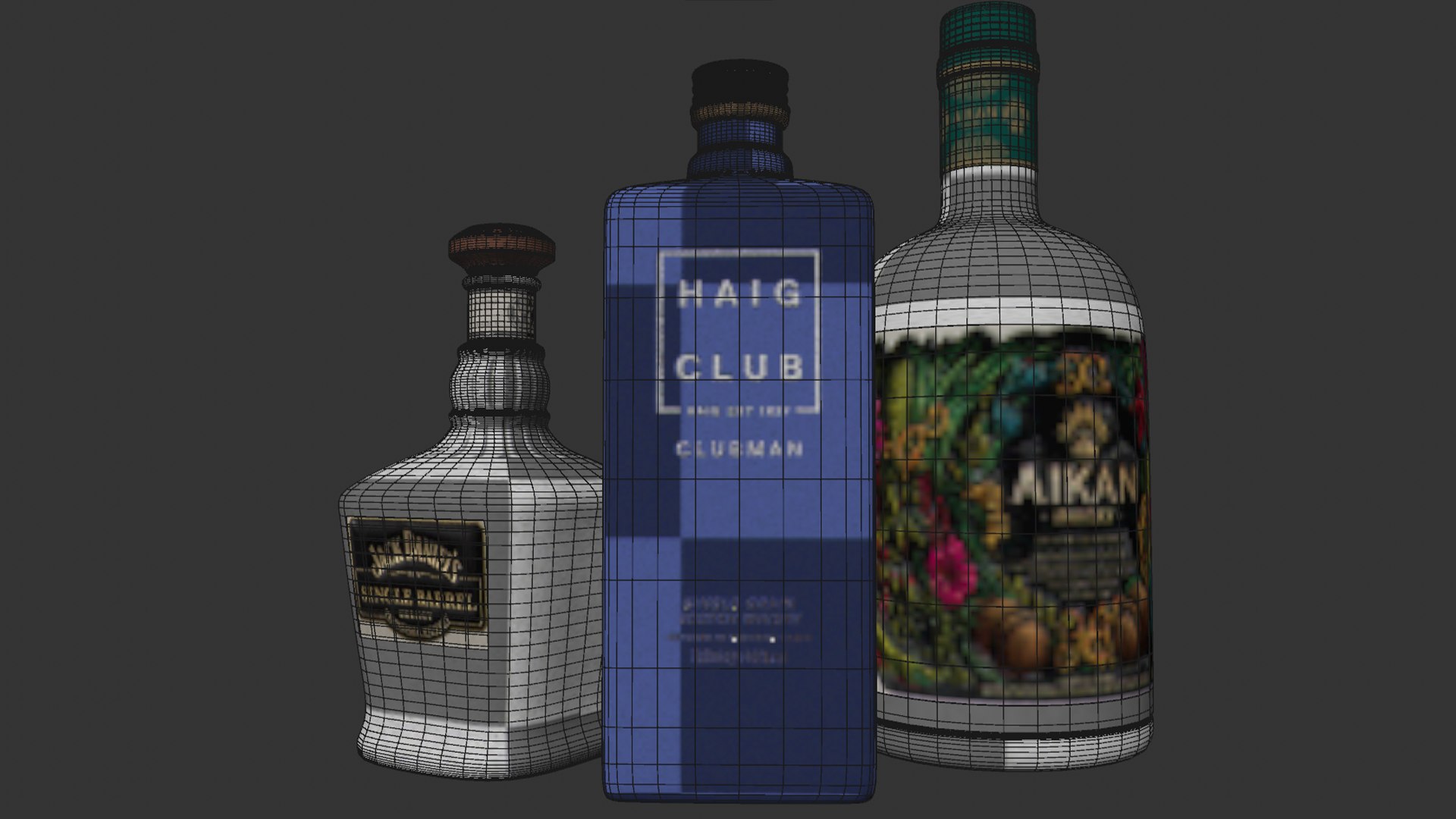 Whisky Bottle Pack 3D Model - TurboSquid 2252835