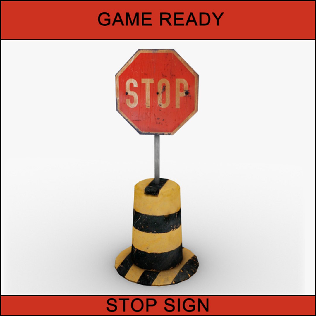 3d Model Rusty Street Sign