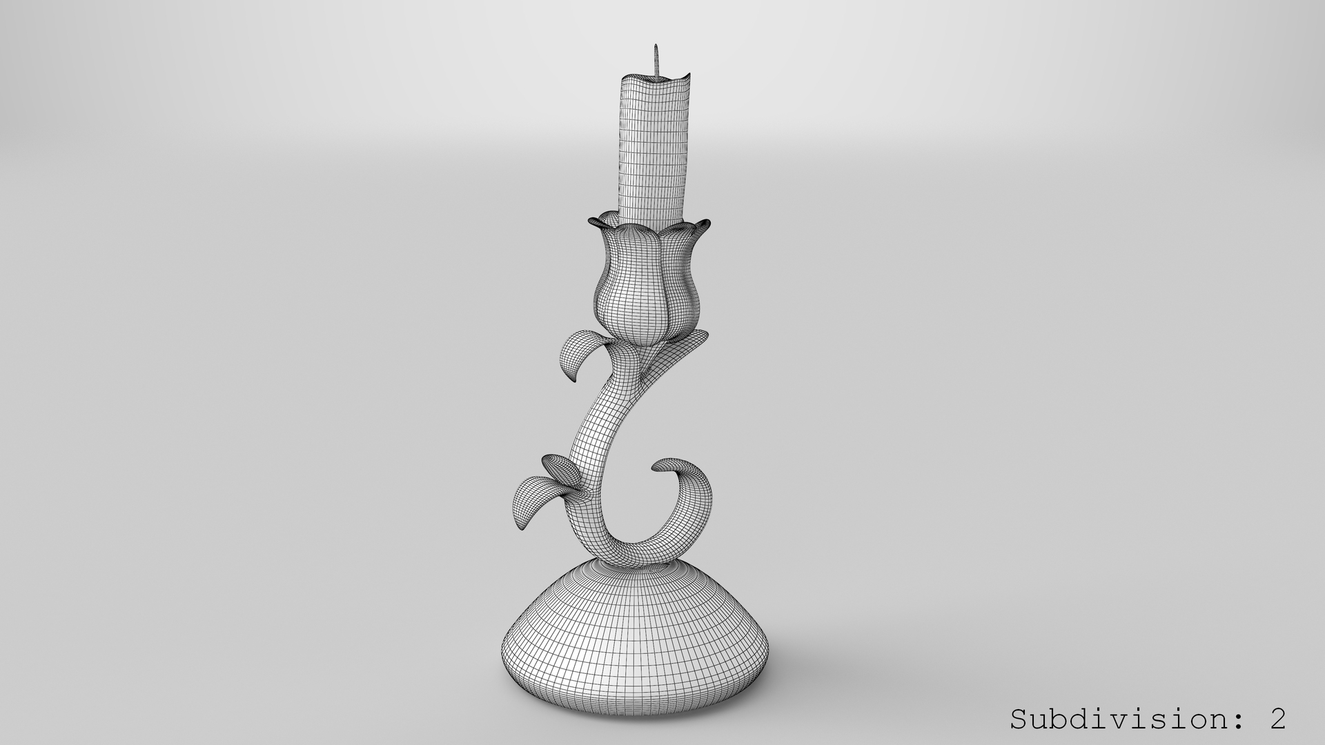 3D candlestick candle model - TurboSquid 1490235