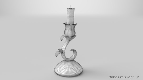 3D candlestick candle model - TurboSquid 1490235