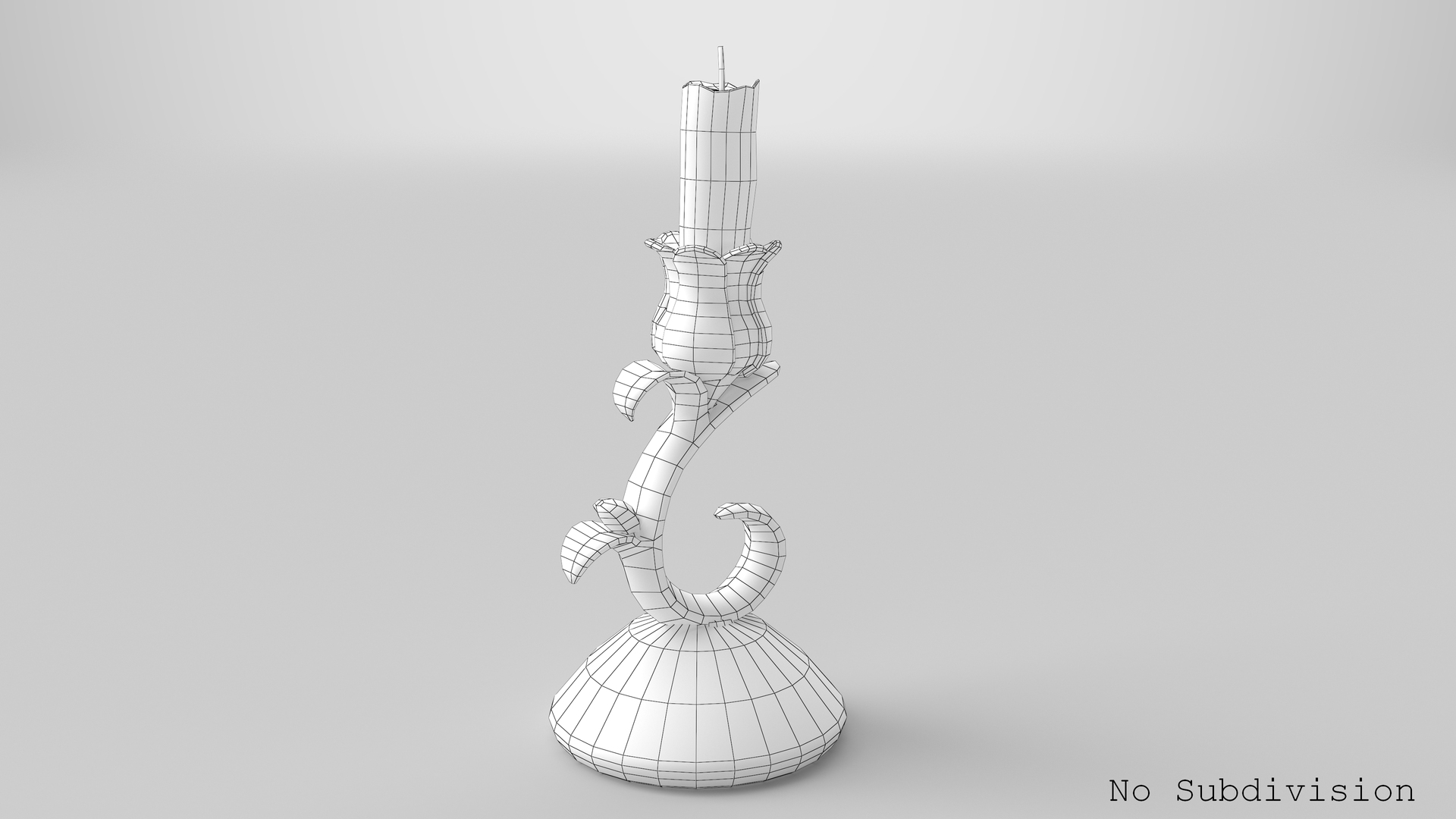 3D candlestick candle model - TurboSquid 1490235