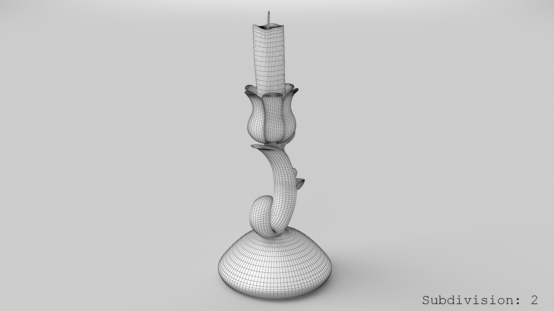 3D candlestick candle model - TurboSquid 1490235
