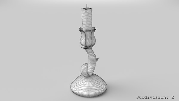 3D candlestick candle model - TurboSquid 1490235