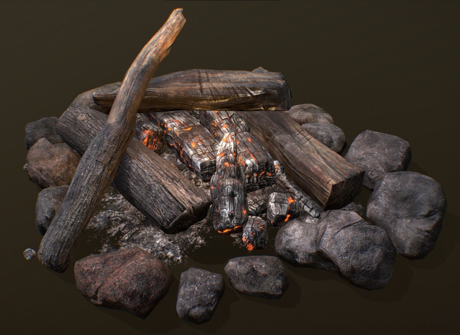 3D bonfire model - TurboSquid 1438120