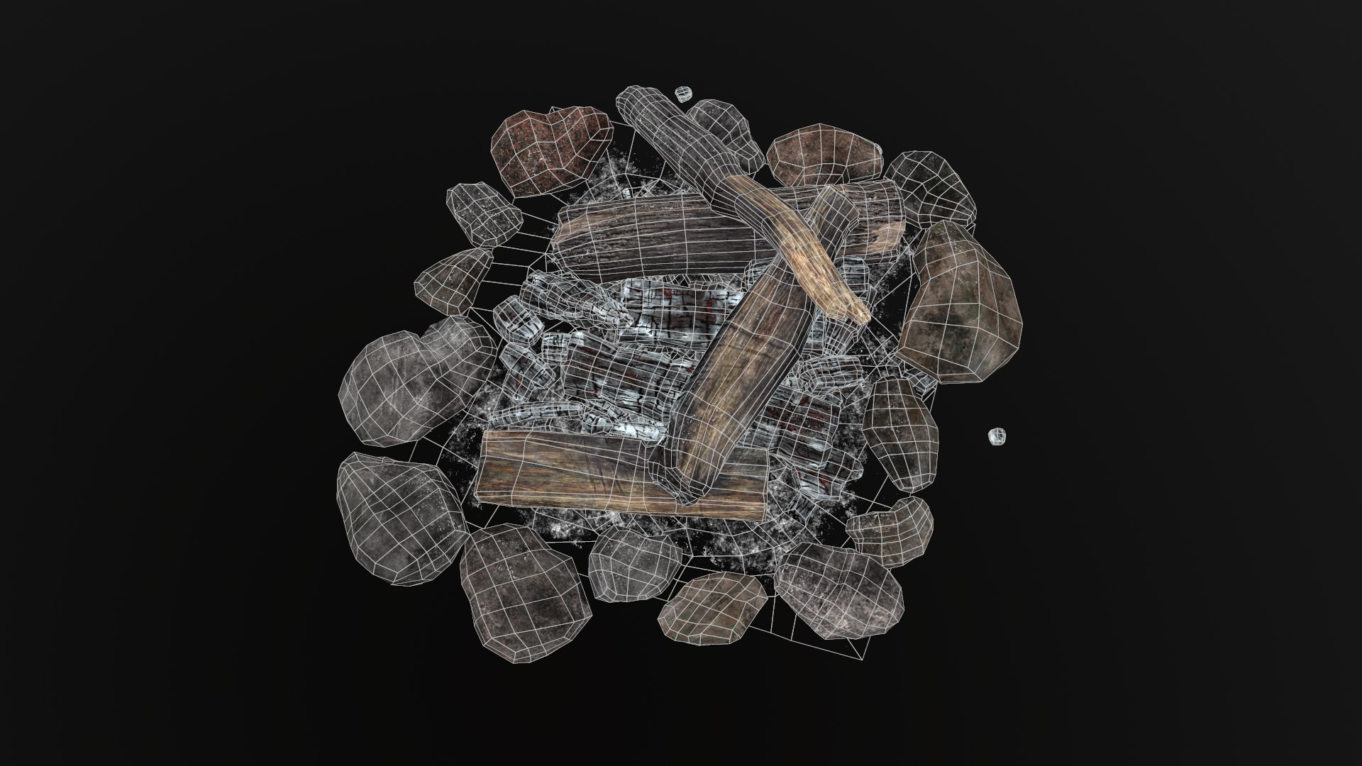 3D Bonfire Model - TurboSquid 1438120