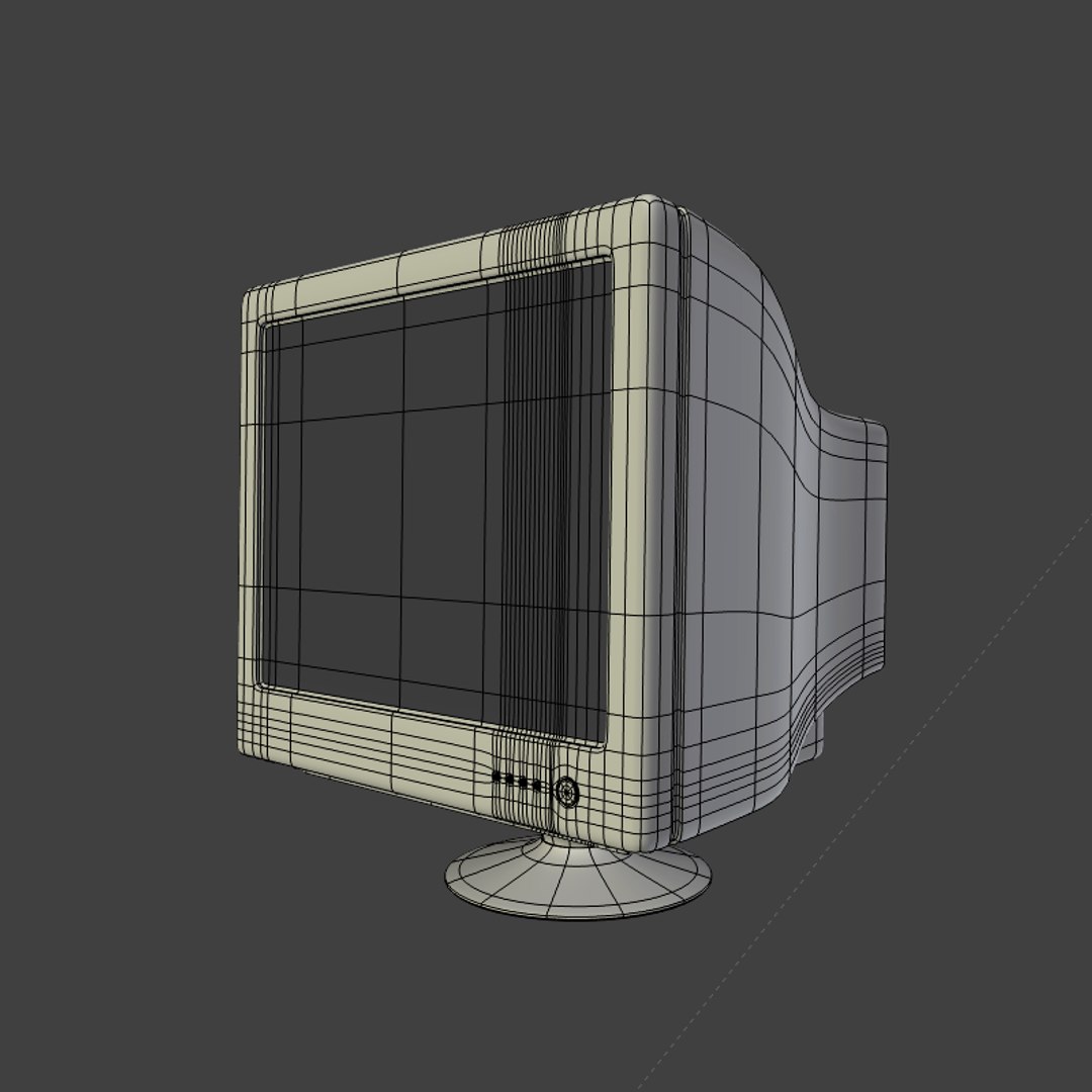 Old Monitor 3d 3ds