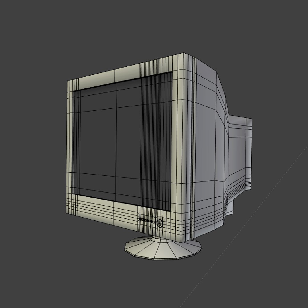 Old Monitor 3d 3ds