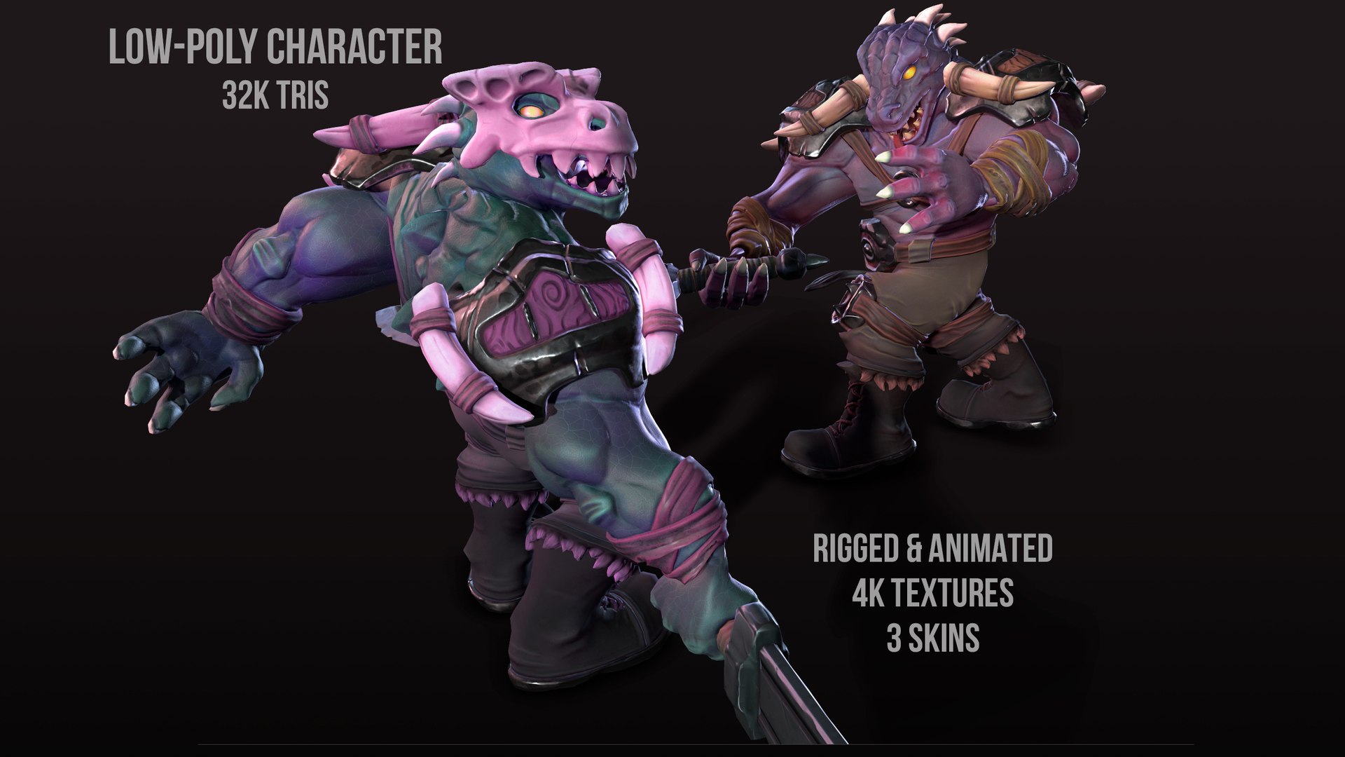 Character caiman model - TurboSquid 1601233