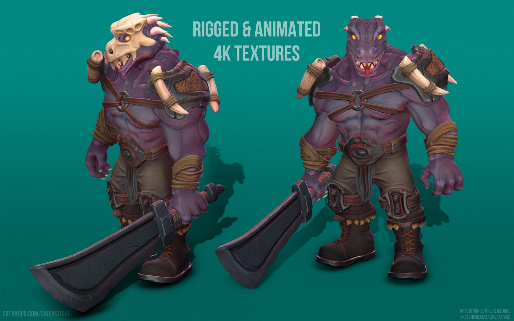 Character caiman model - TurboSquid 1601233