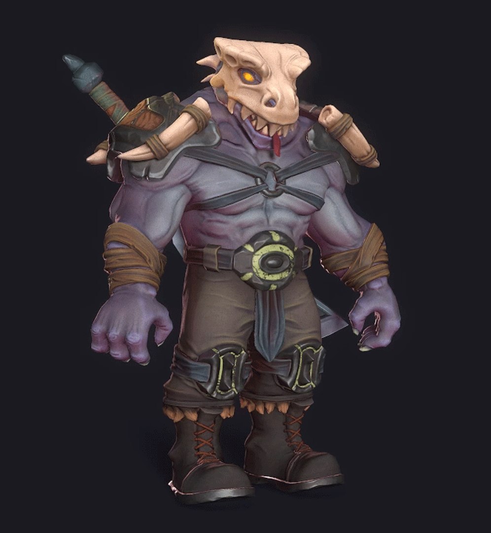 Character caiman model - TurboSquid 1601233