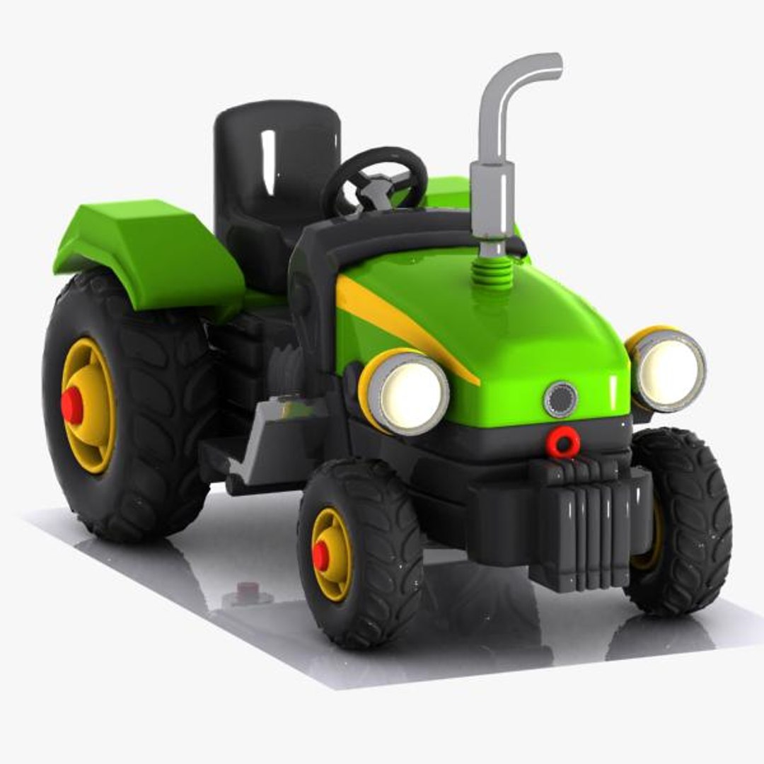Cartoon Tractor Toon 3d Model
