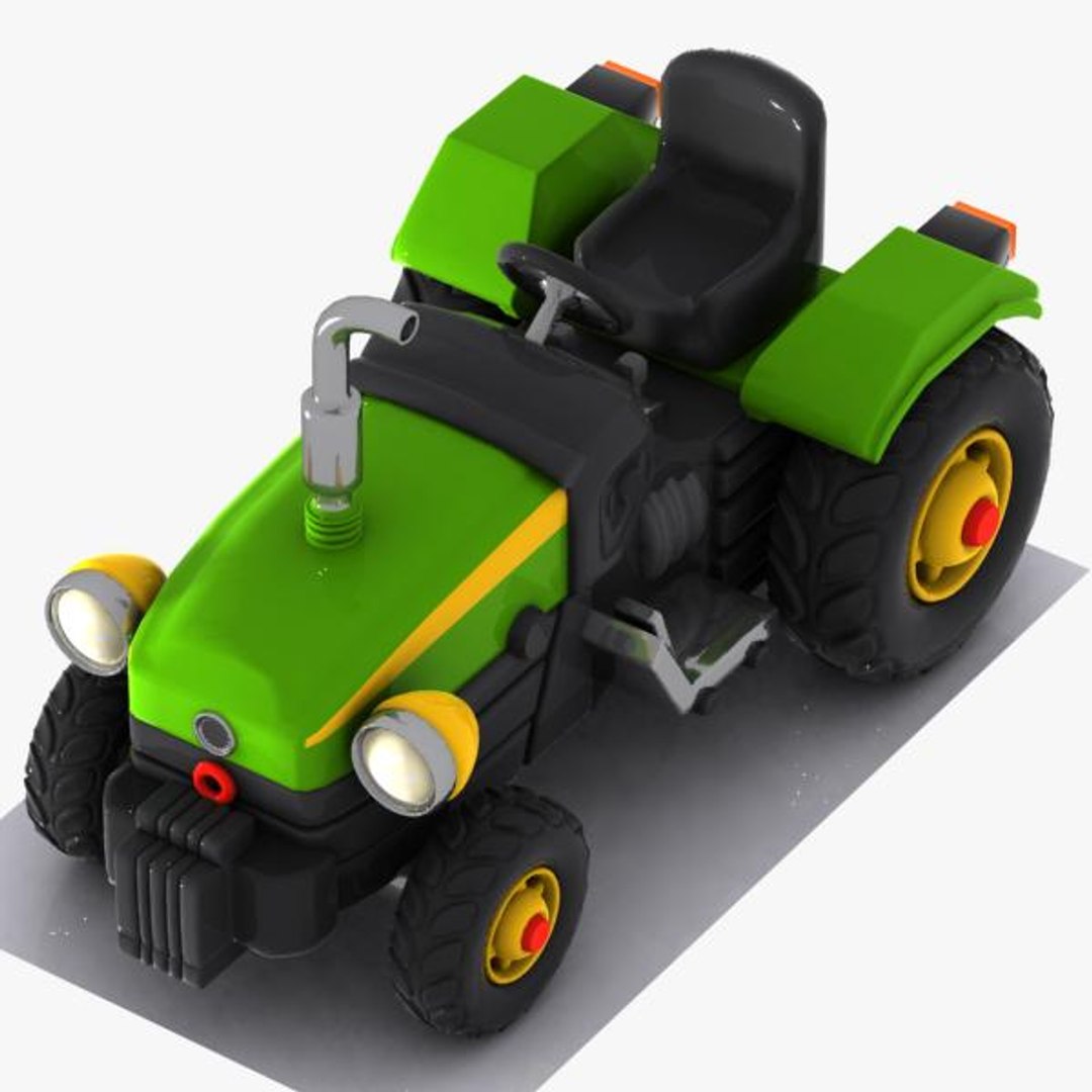 Cartoon Tractor Toon 3d Model