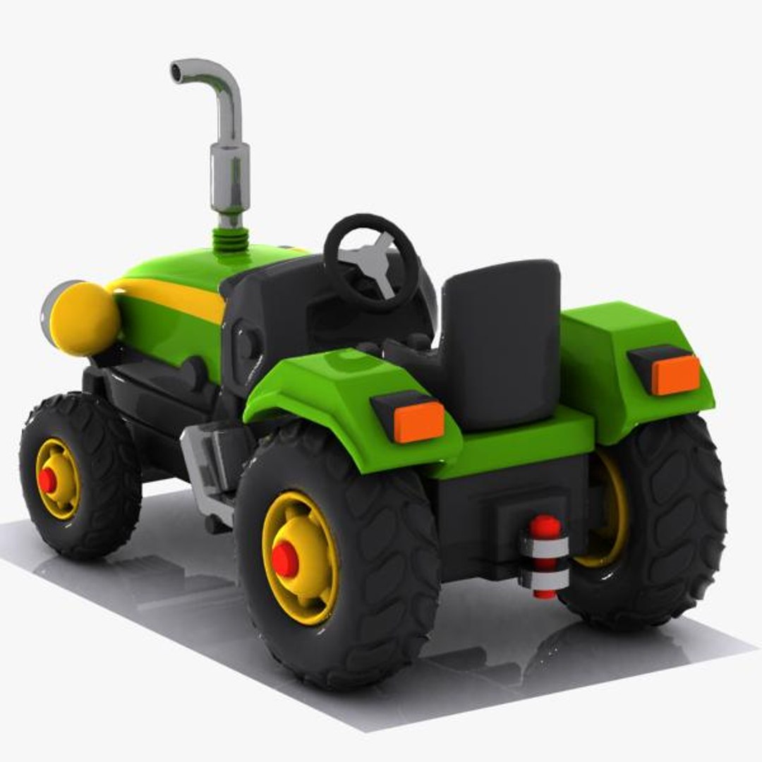 Cartoon Tractor Toon 3d Model