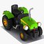 Cartoon Tractor Toon 3d Model