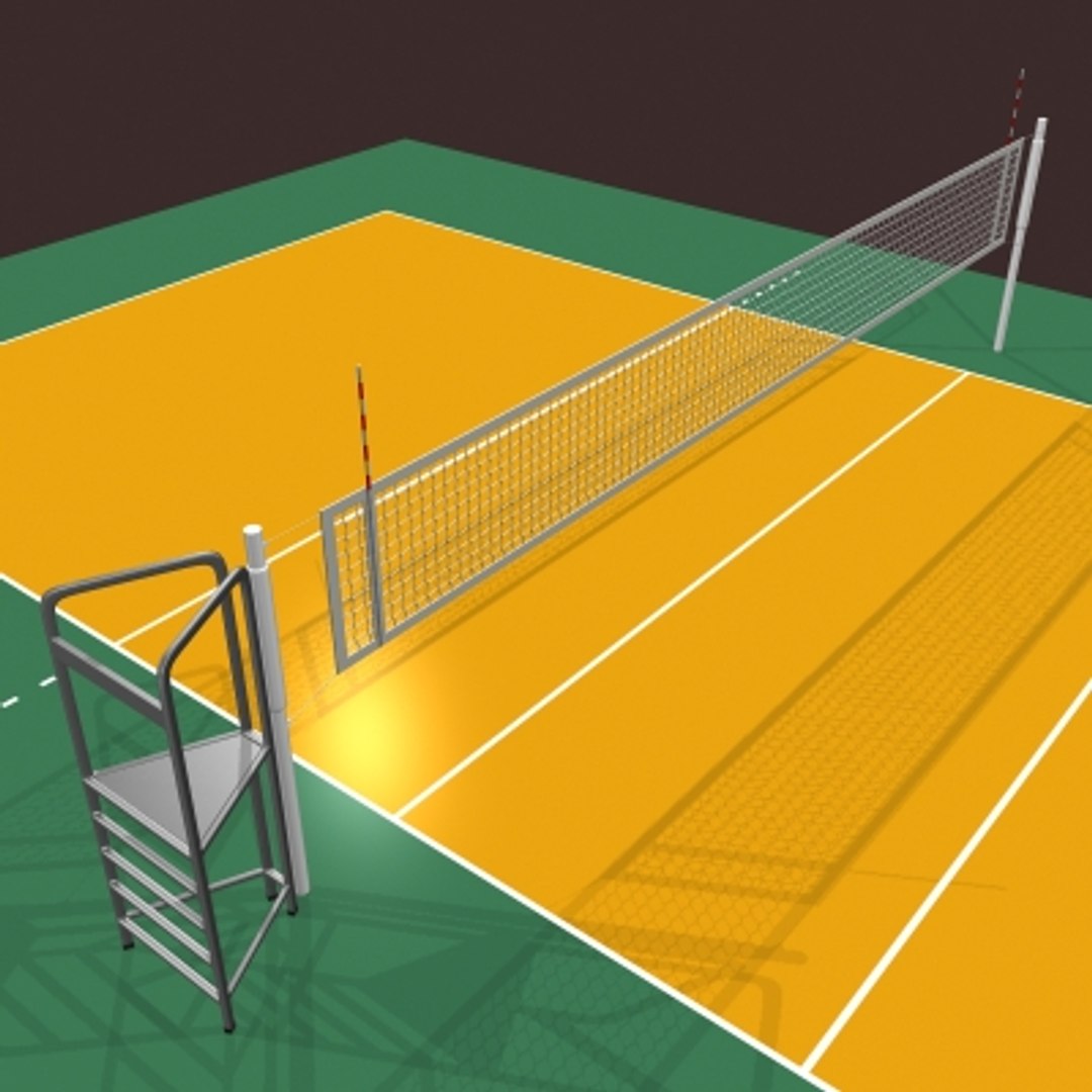 volleyball court 3d model