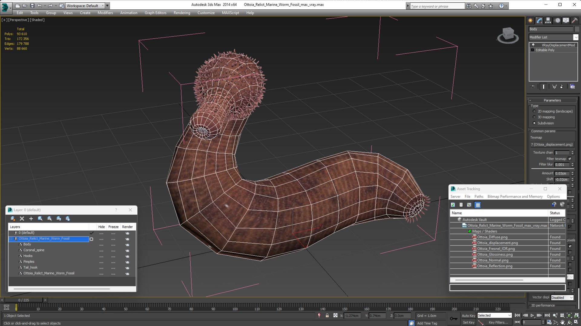 Ottoia Relict Marine Worm Fossil Model - TurboSquid 2179994