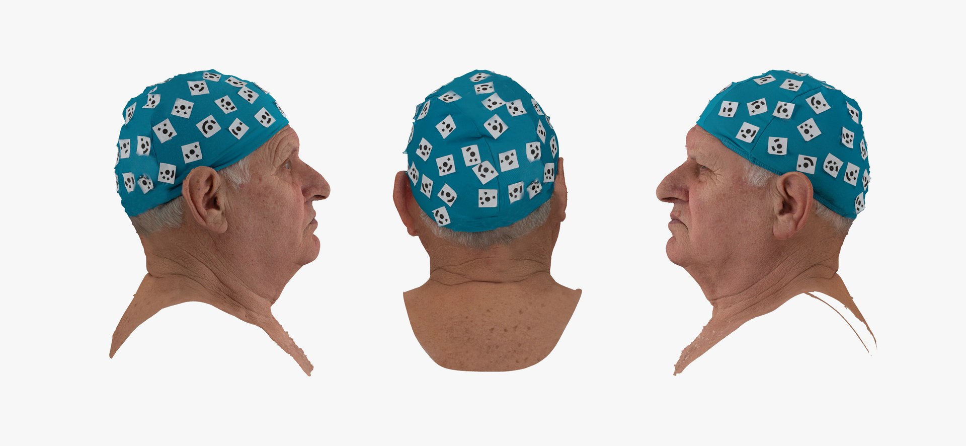 3D Homer Human Head Outer Brow Raiser Right AU2 Clean Scan Model ...