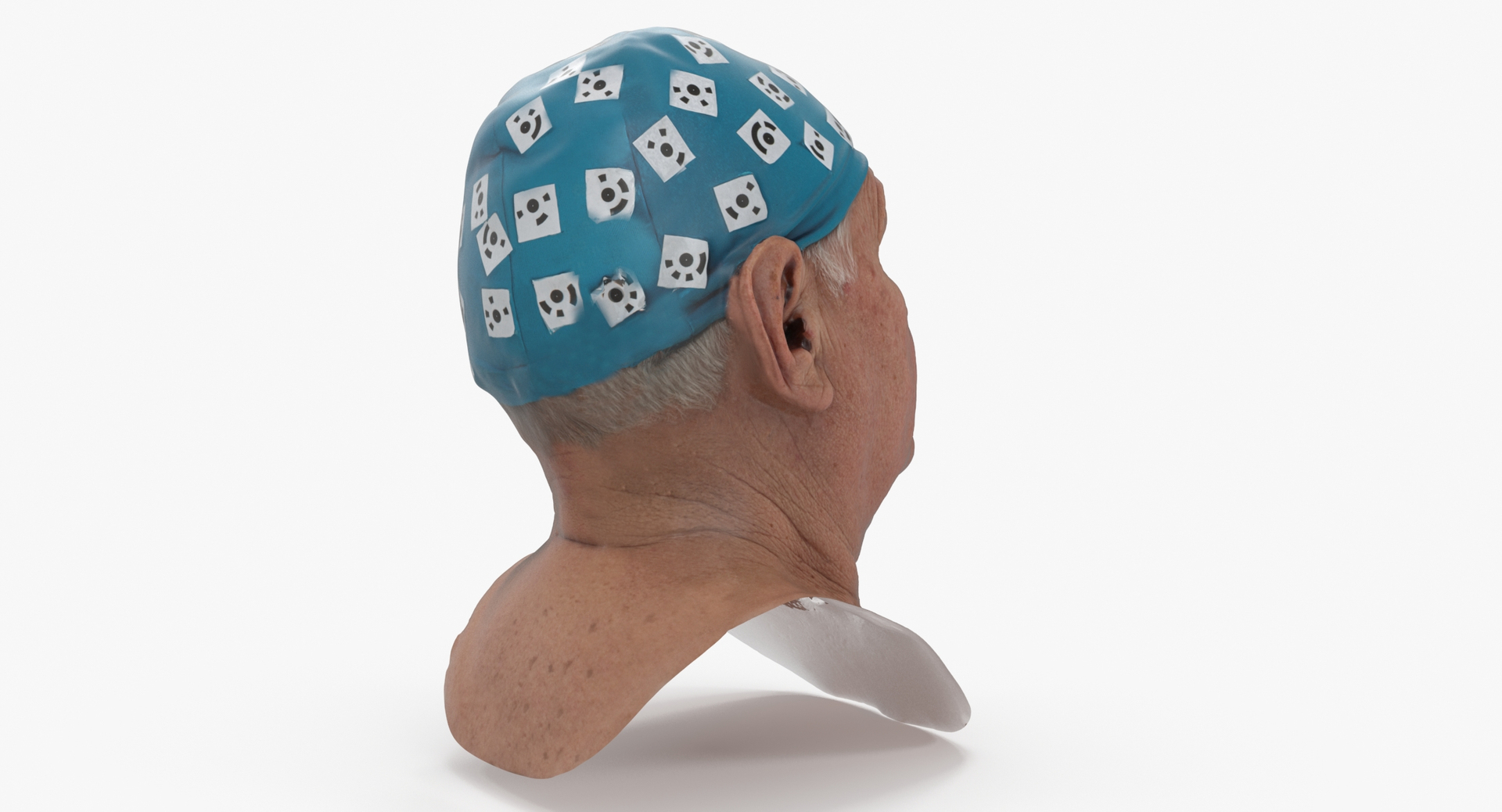 3D Homer Human Head Outer Brow Raiser Right AU2 Clean Scan model ...