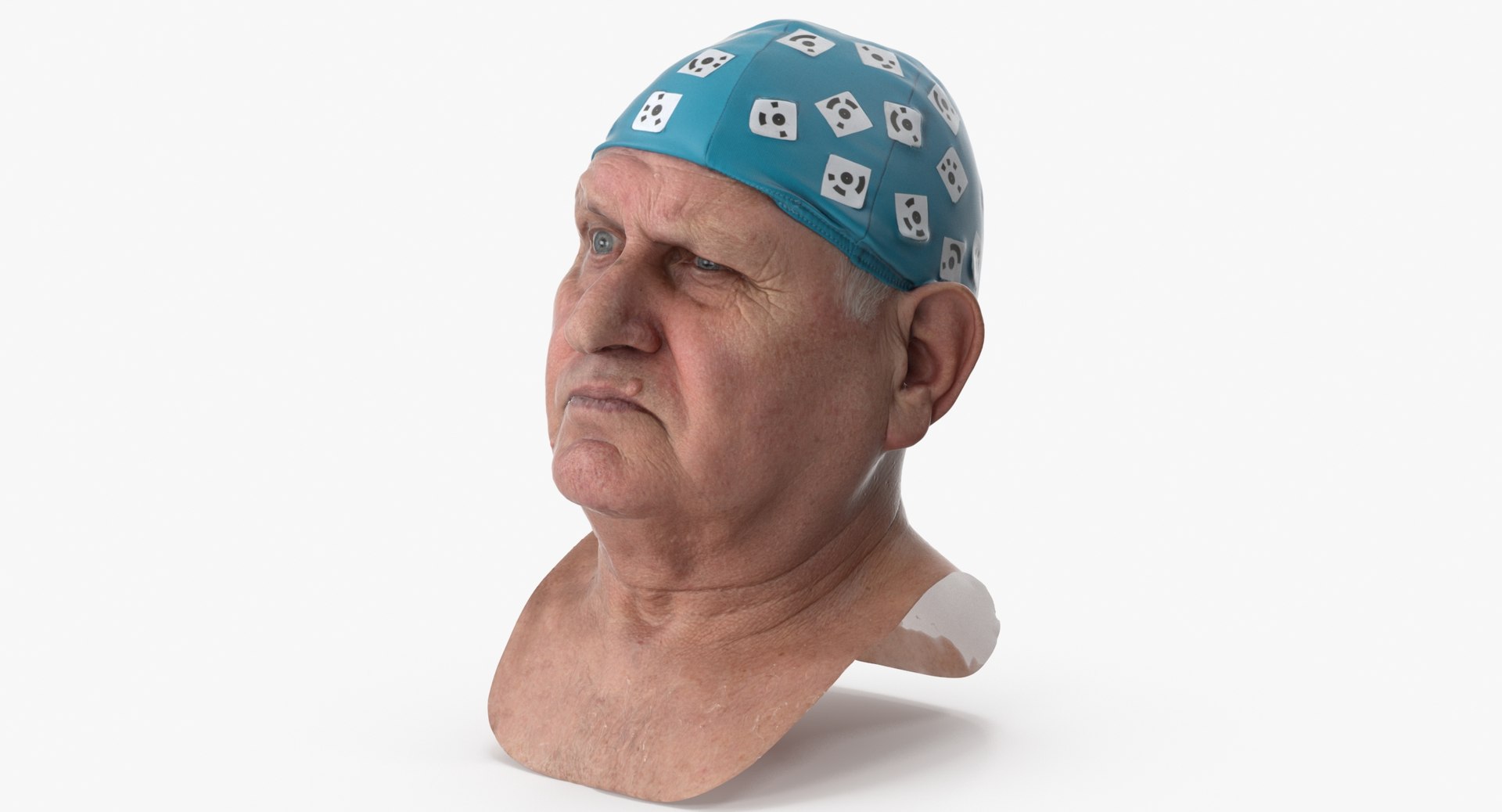 3D Homer Human Head Outer Brow Raiser Right AU2 Clean Scan Model ...