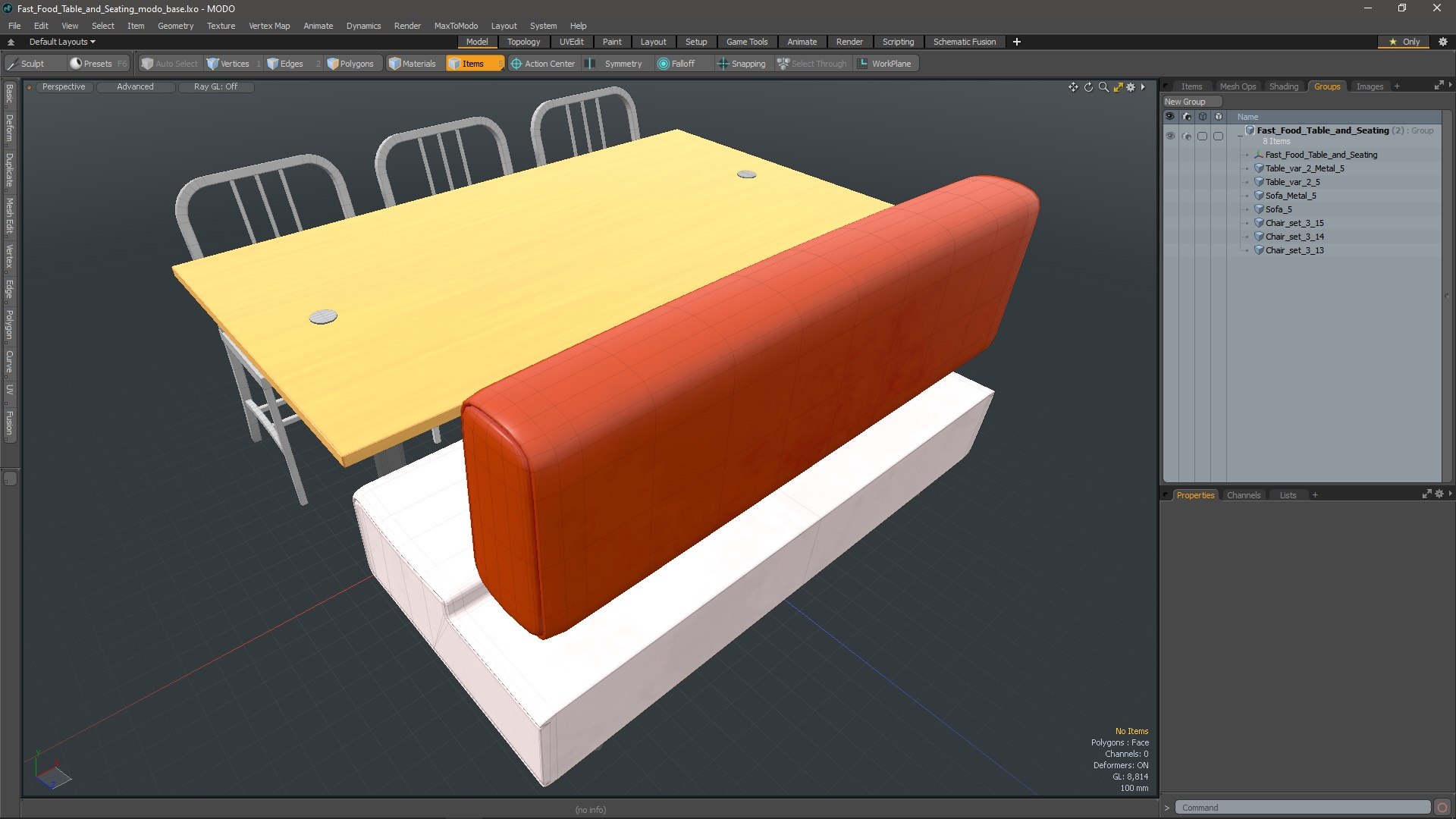 3D Model Fast Food Table And Seating - TurboSquid 2318317