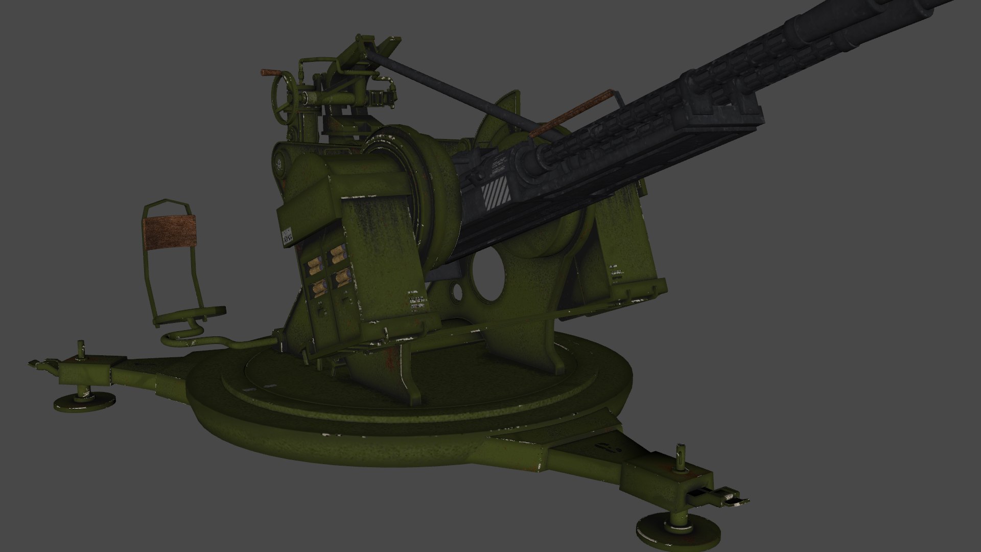 3D Artillery Machine Gun Low-poly 3D Model Model - TurboSquid 2354761
