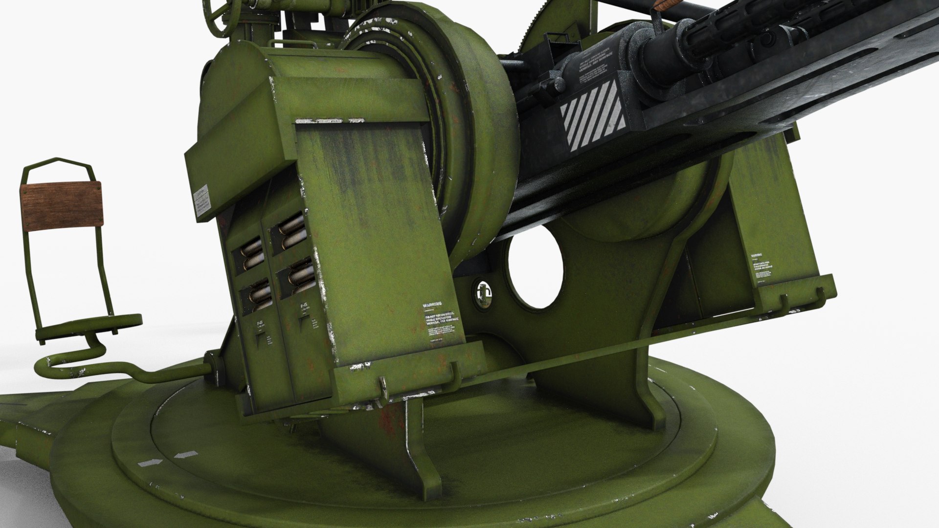 3D Artillery Machine Gun Low-poly 3D Model Model - TurboSquid 2354761