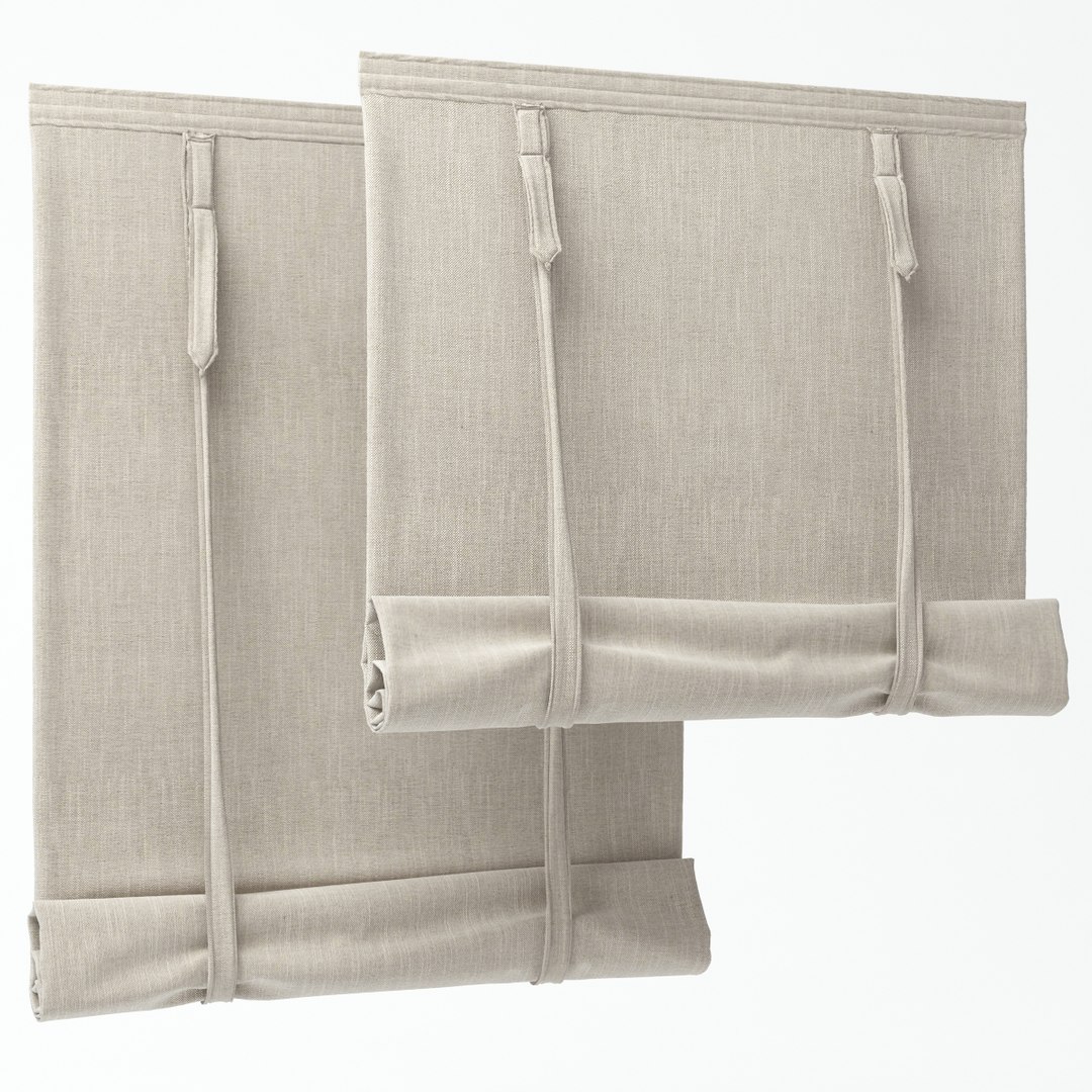 3d Roman Shades Model
