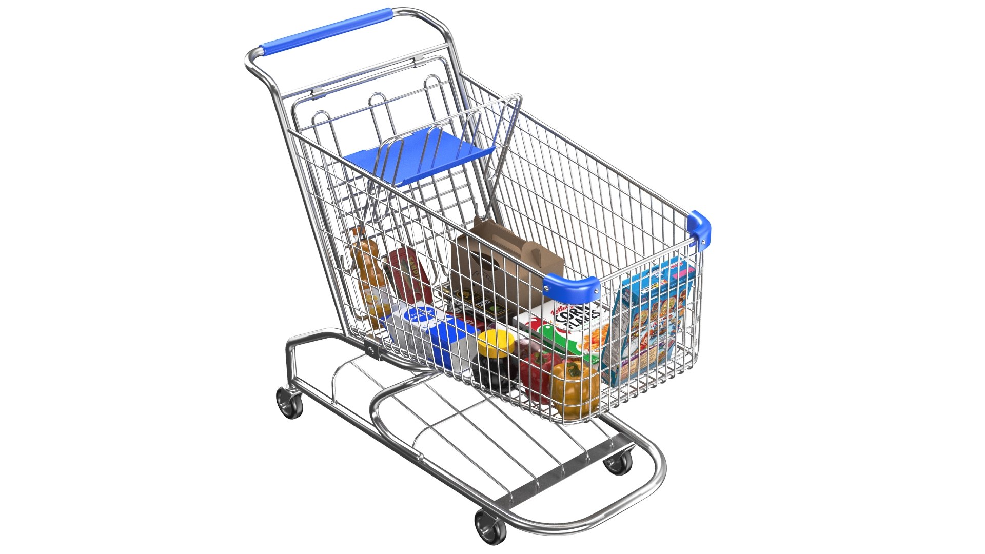 Detailed Full Shopping Cart model - TurboSquid 2028586