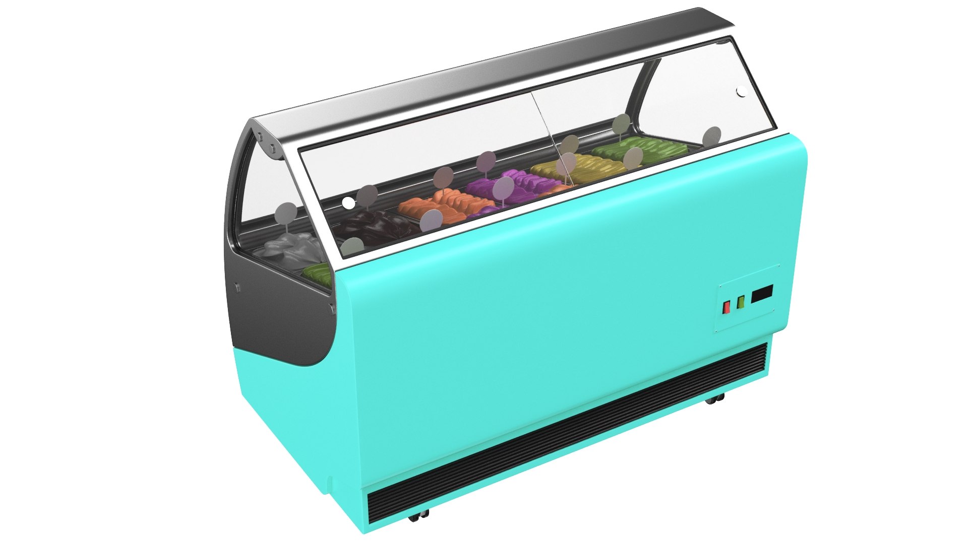 Detailed Ice Cream Display Freezer 3D Model - TurboSquid 2120601