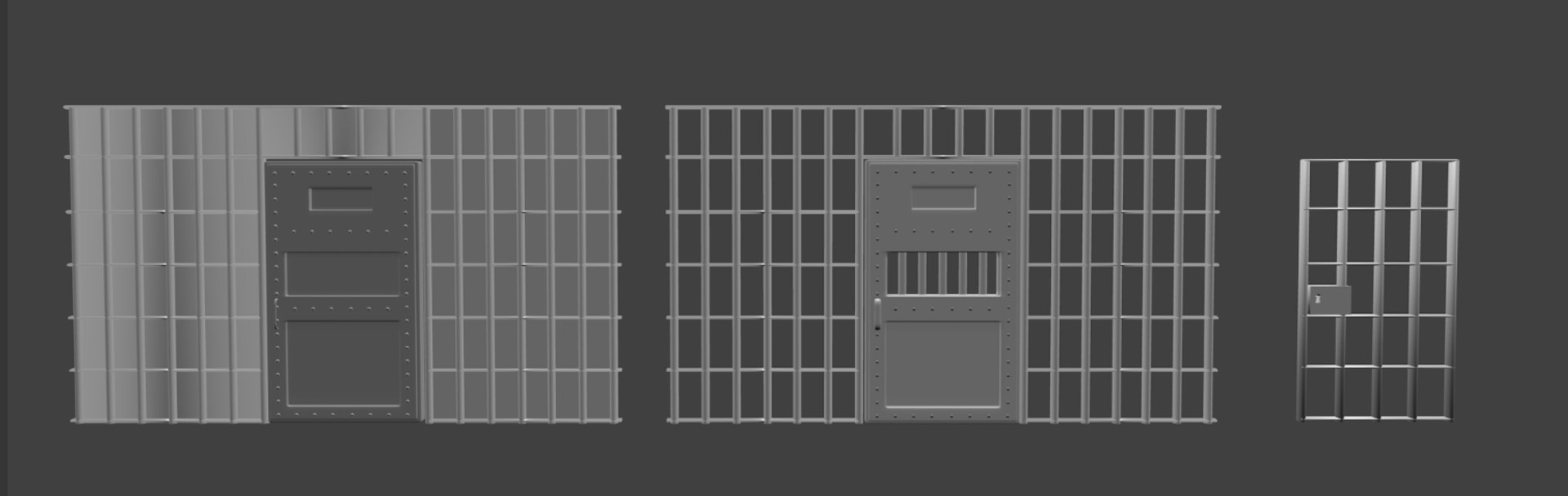 3D Prison Cell Doors - TurboSquid 1382799