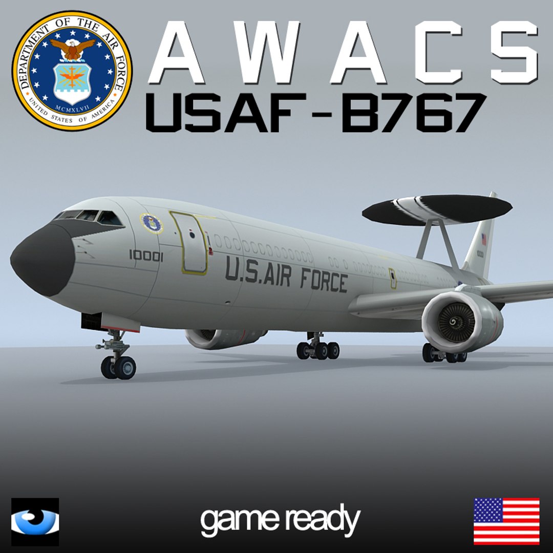 B 767 Awacs Usaf 3ds