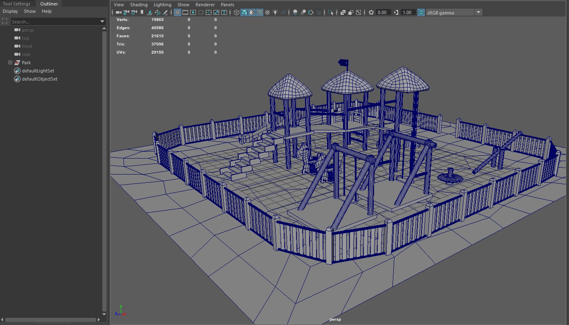 3D Simple Children Playground Modeled - TurboSquid 1616600