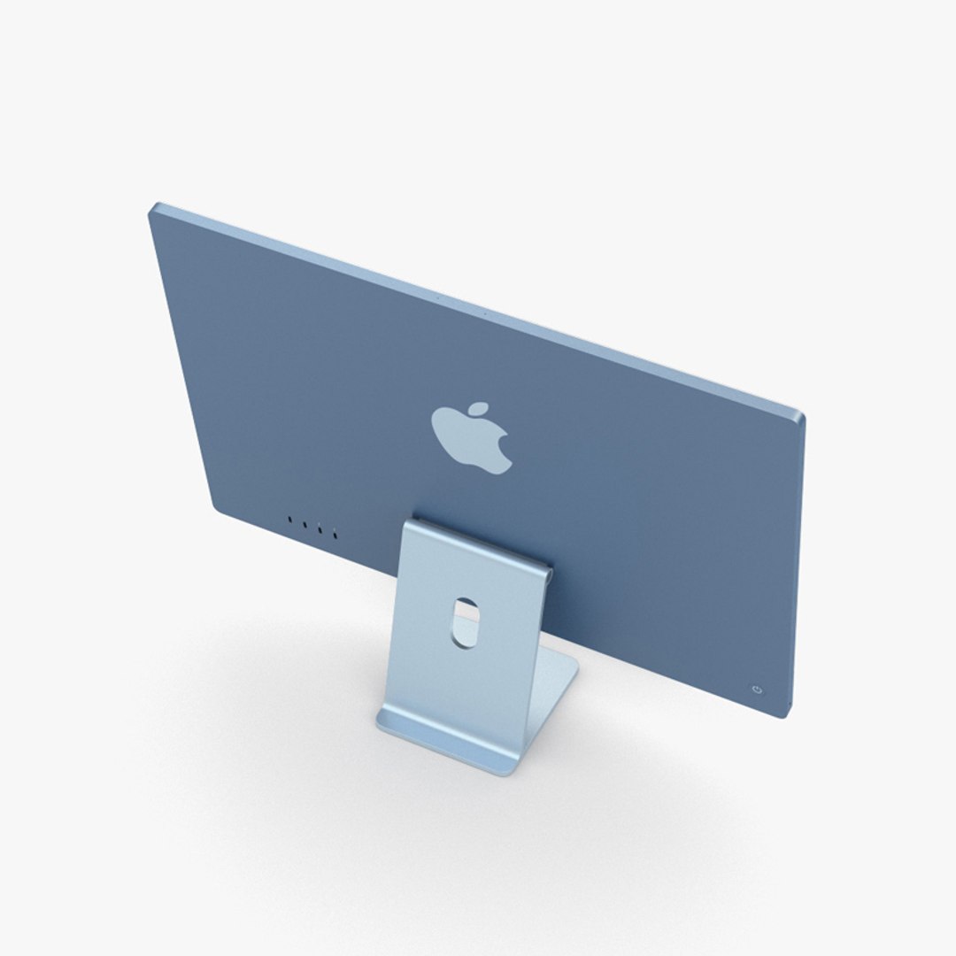 3D Apple iMac 24-inch 2021 Blue model - TurboSquid 1750410