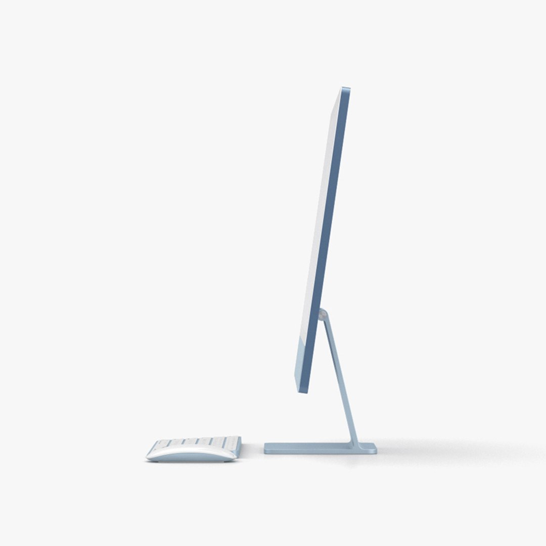 3D Apple iMac 24-inch 2021 Blue model - TurboSquid 1750410