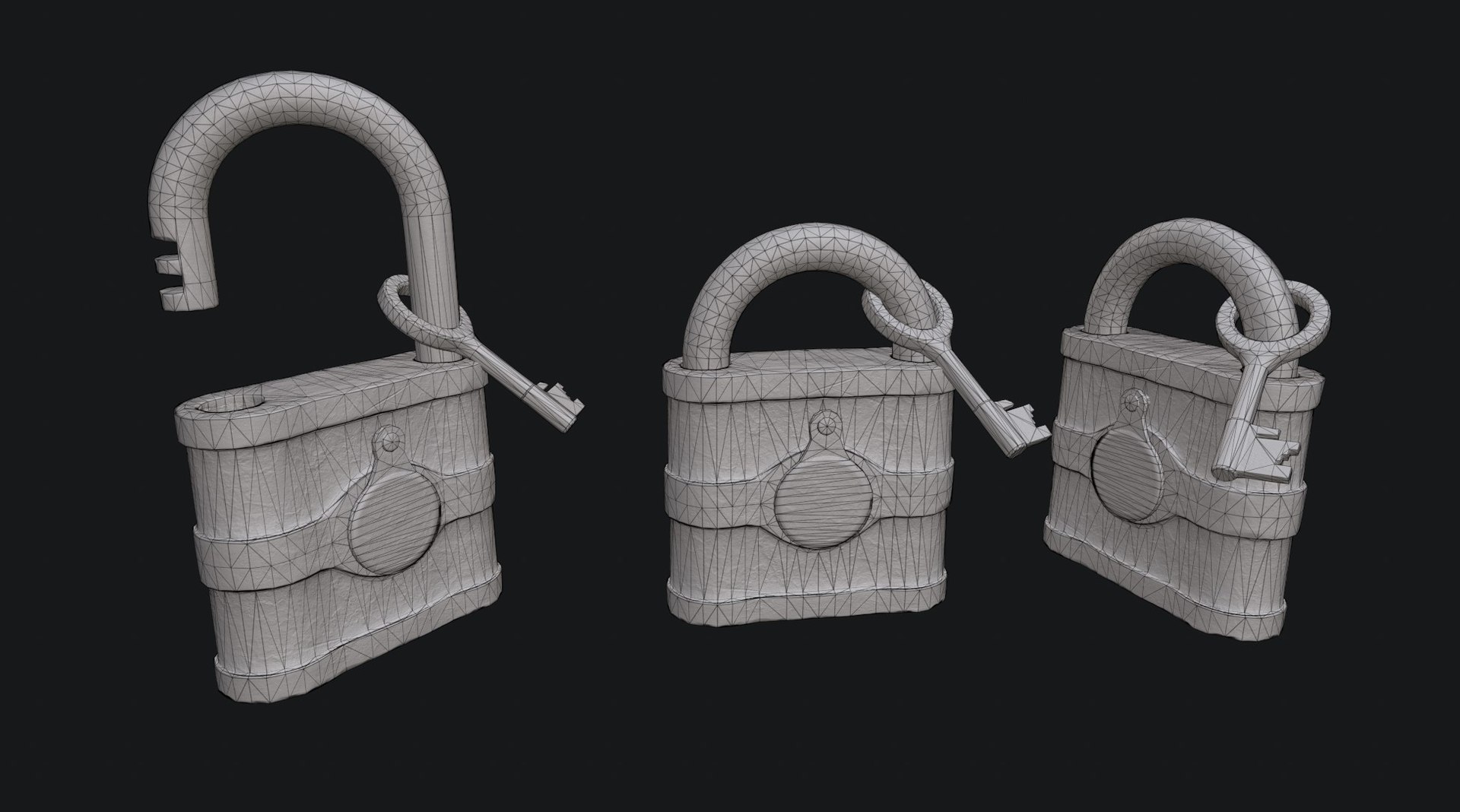 Vintage Padlock 3D Model - TurboSquid 2282094