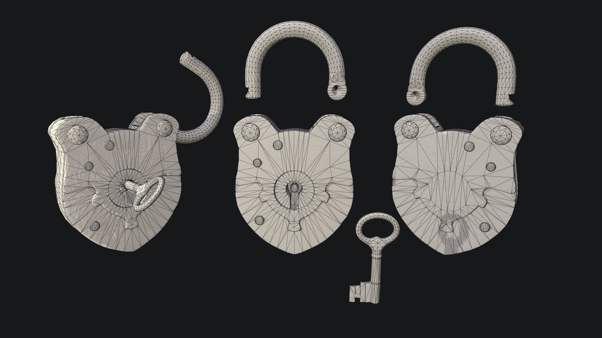 Vintage Padlock 3D Model - TurboSquid 2282094