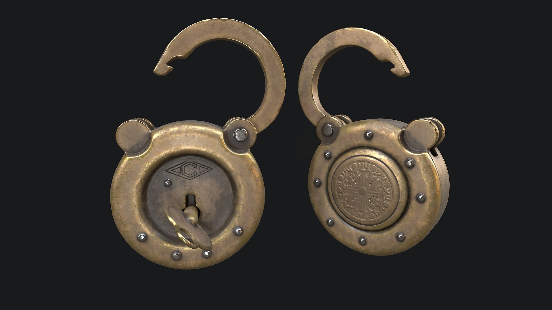 Vintage Padlock 3D Model - TurboSquid 2282094
