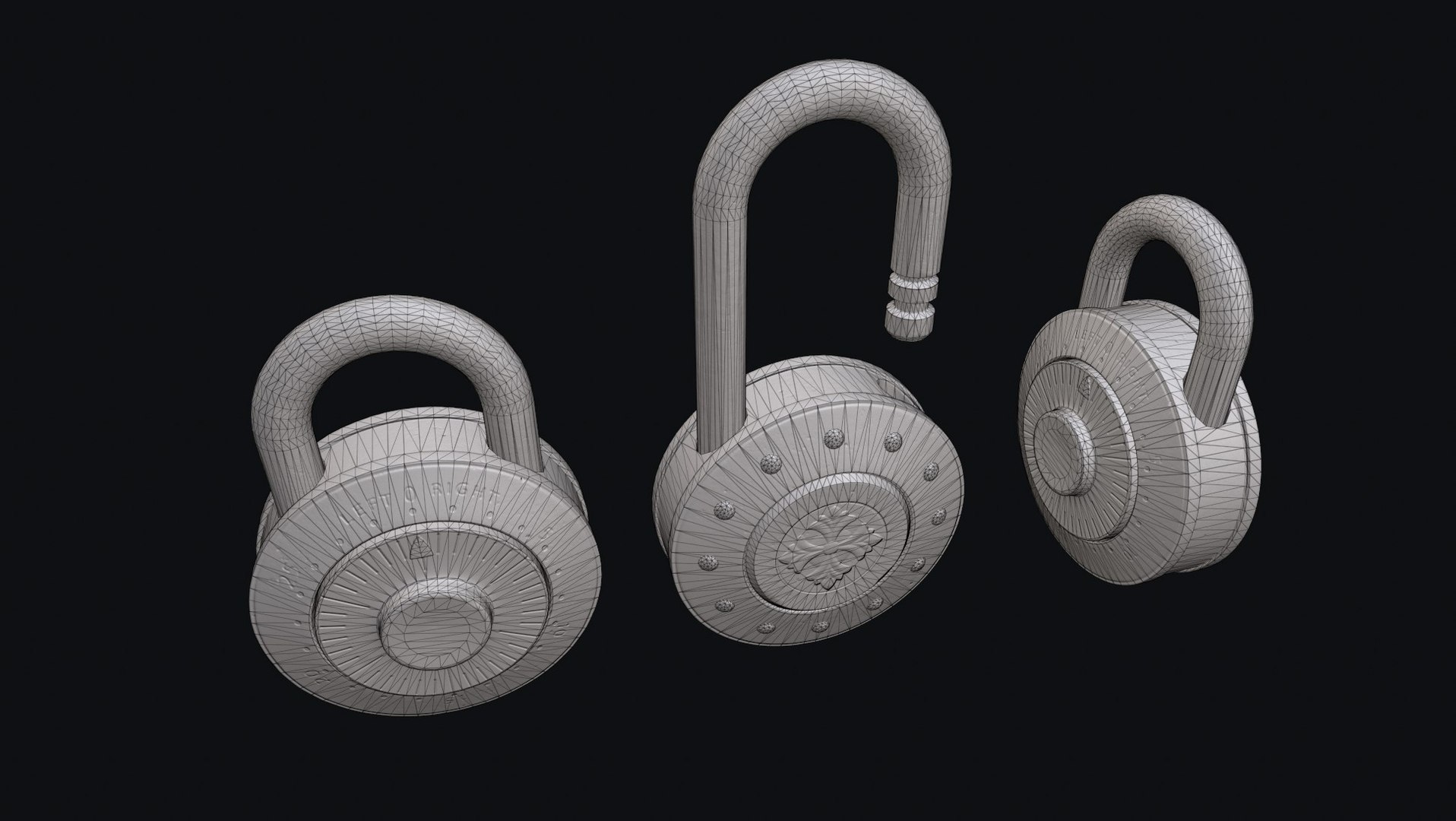Vintage Padlock 3D Model - TurboSquid 2282094