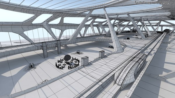 Sci-Fi Futuristic Metro Station 3D model - TurboSquid 1936155