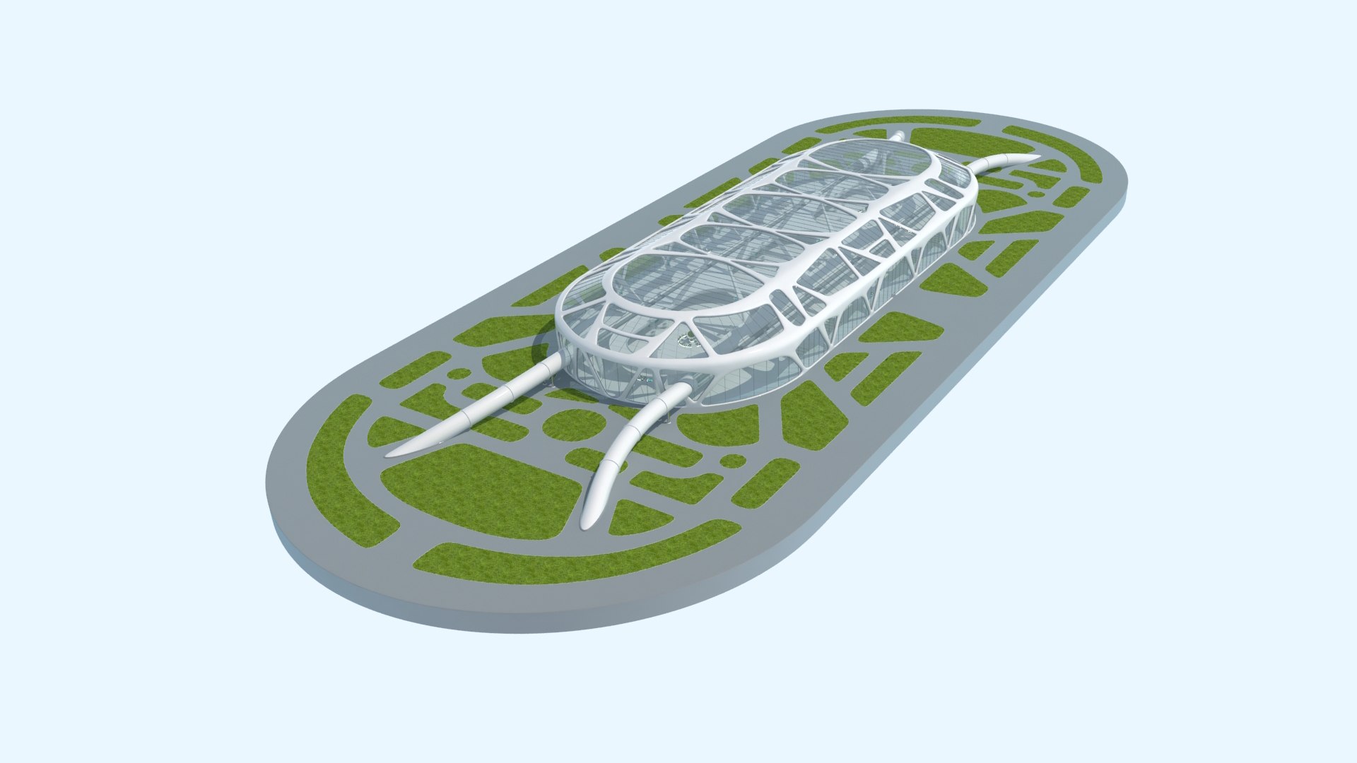 Sci-Fi Futuristic Metro Station 3D model - TurboSquid 1936155