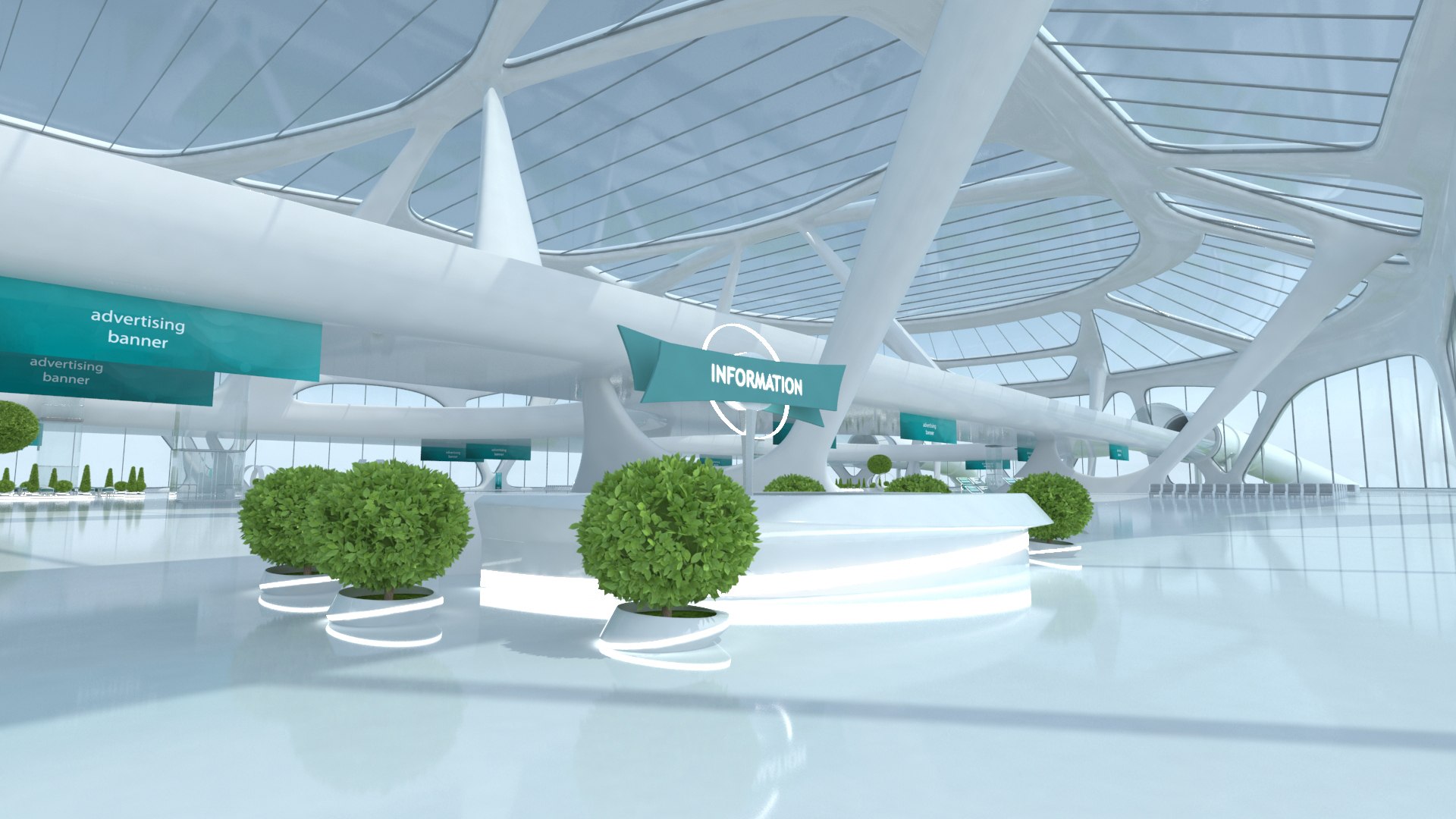 Sci-Fi Futuristic Metro Station 3D Model - TurboSquid 1936155