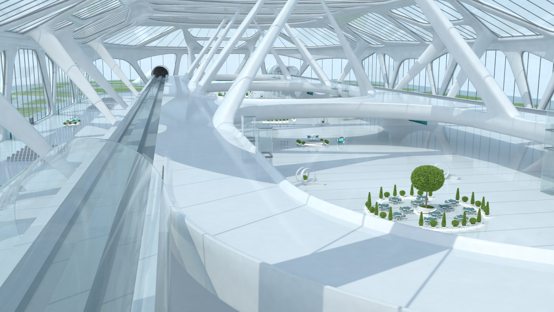 Sci-Fi Futuristic Metro Station 3D model - TurboSquid 1936155