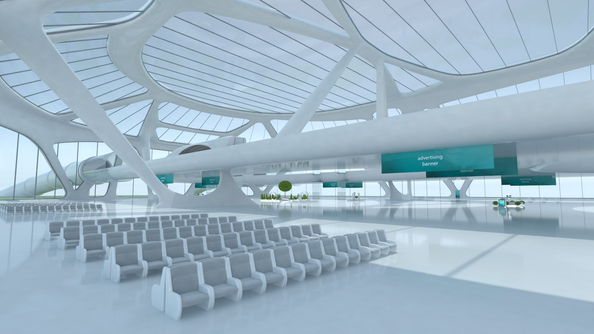 Sci-Fi Futuristic Metro Station 3D Model - TurboSquid 1936155